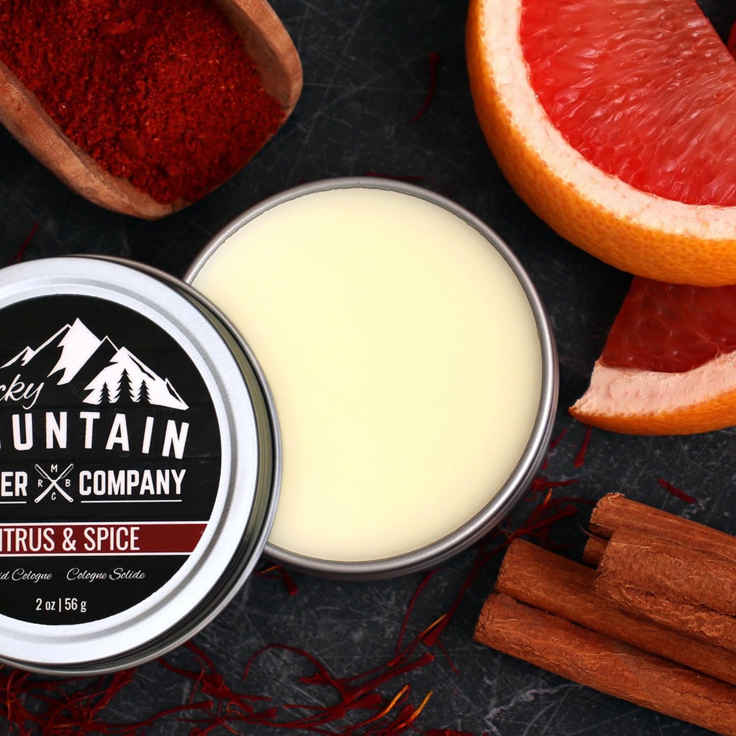 Citrus & Spice Solid Cologne – Rocky Mountain Barber Company